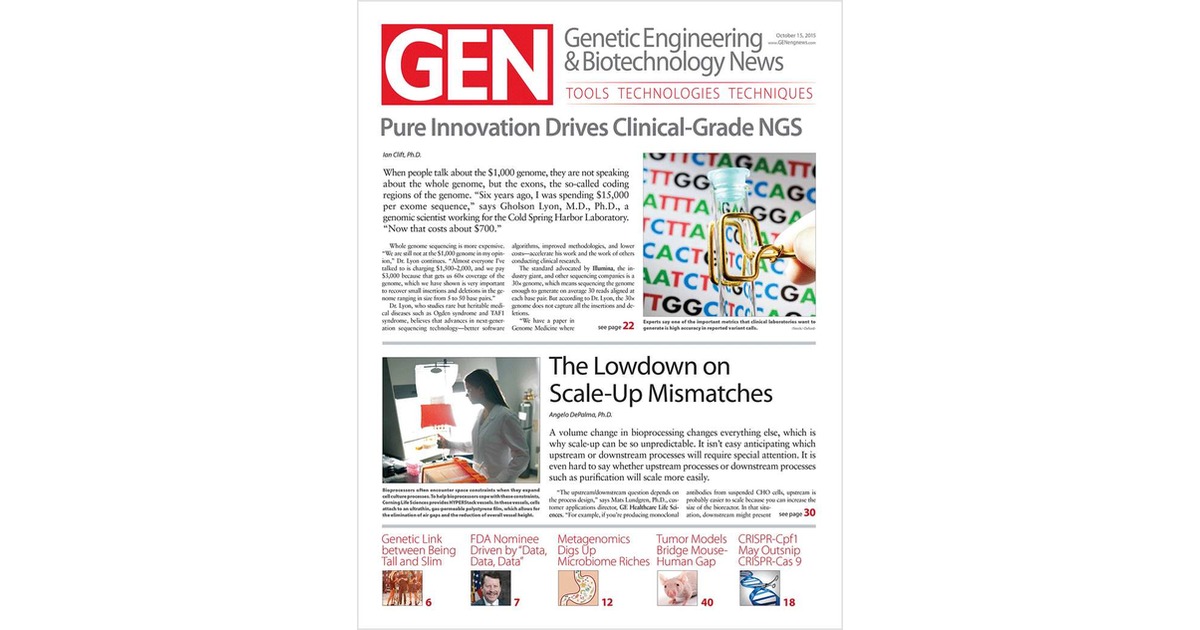 Genetic Engineering & Biotechnology (GEN) Magazine, Free Genetic ...