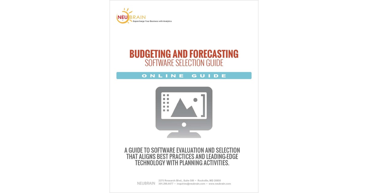 Budgeting and Forecasting Software Evaluation Guide Free Guide