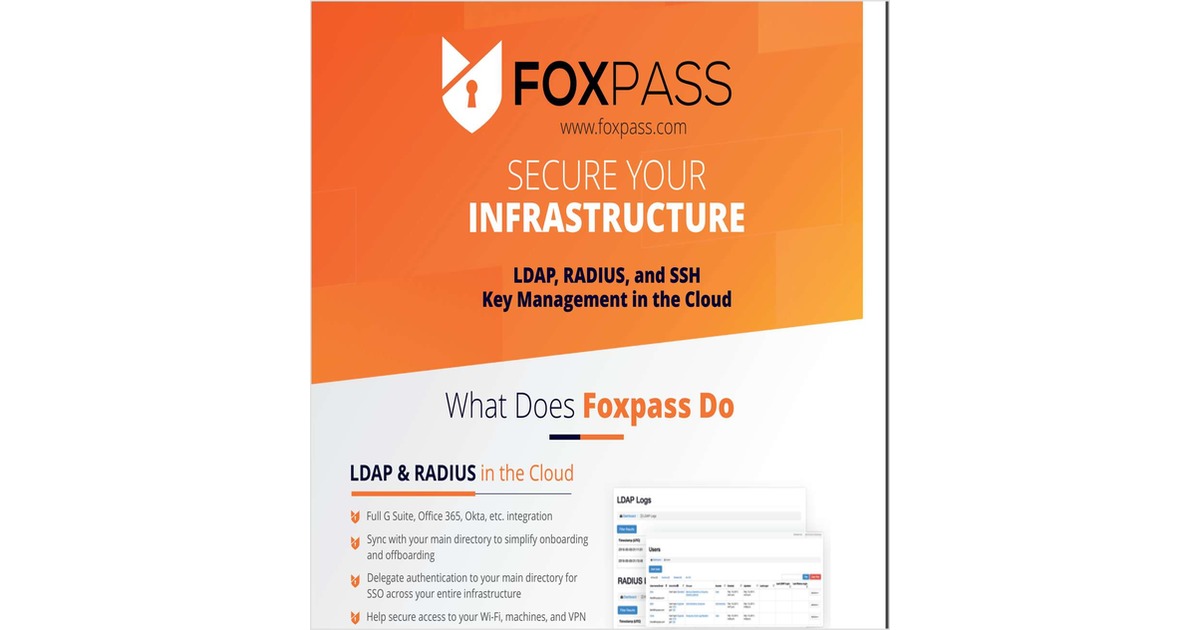 Brochure: LDAP with SSH Key Management & RADIUS Servers in the Cloud ...