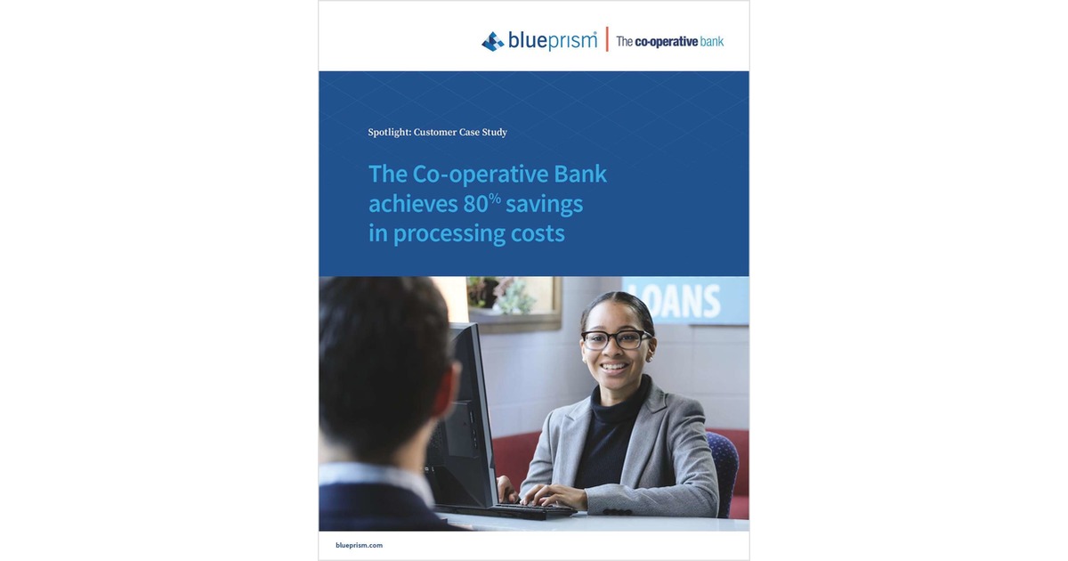 The Co-operative Banking Group Achieves 80% Savings in Processing Costs ...