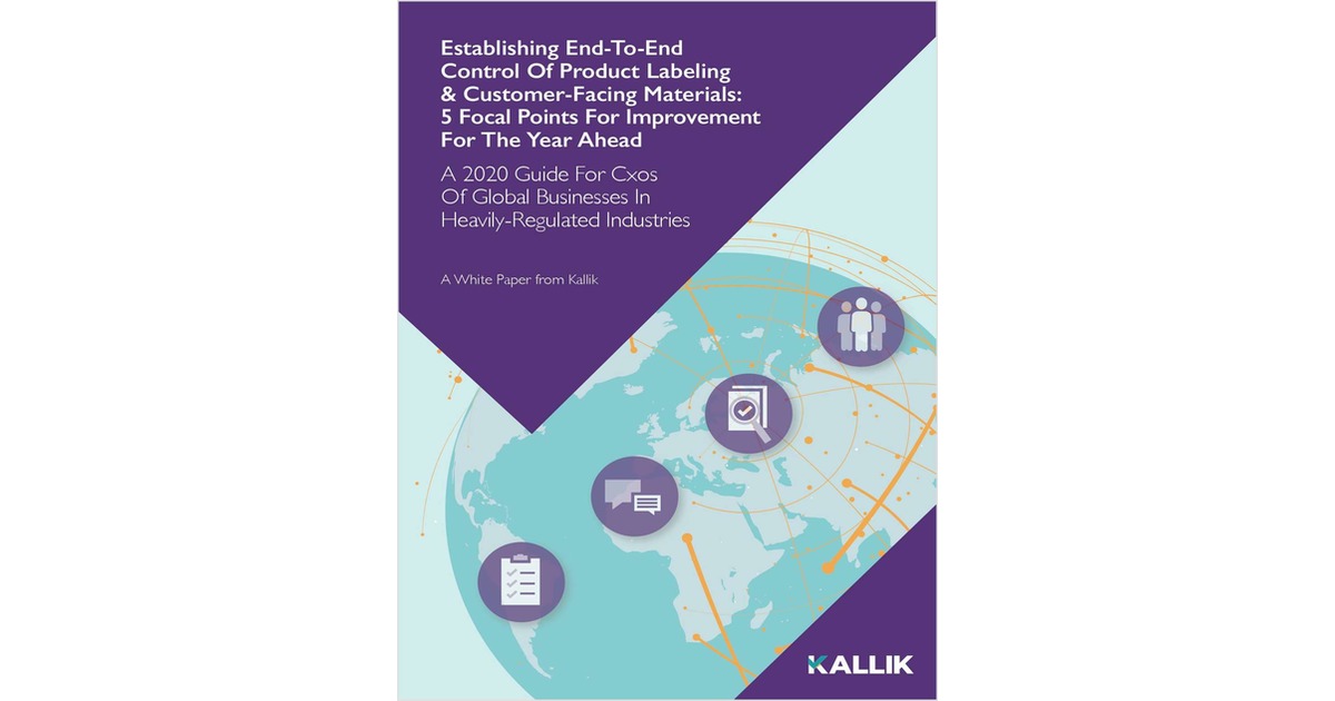 Establishing end-to-end control of product labeling & customer-facing ...