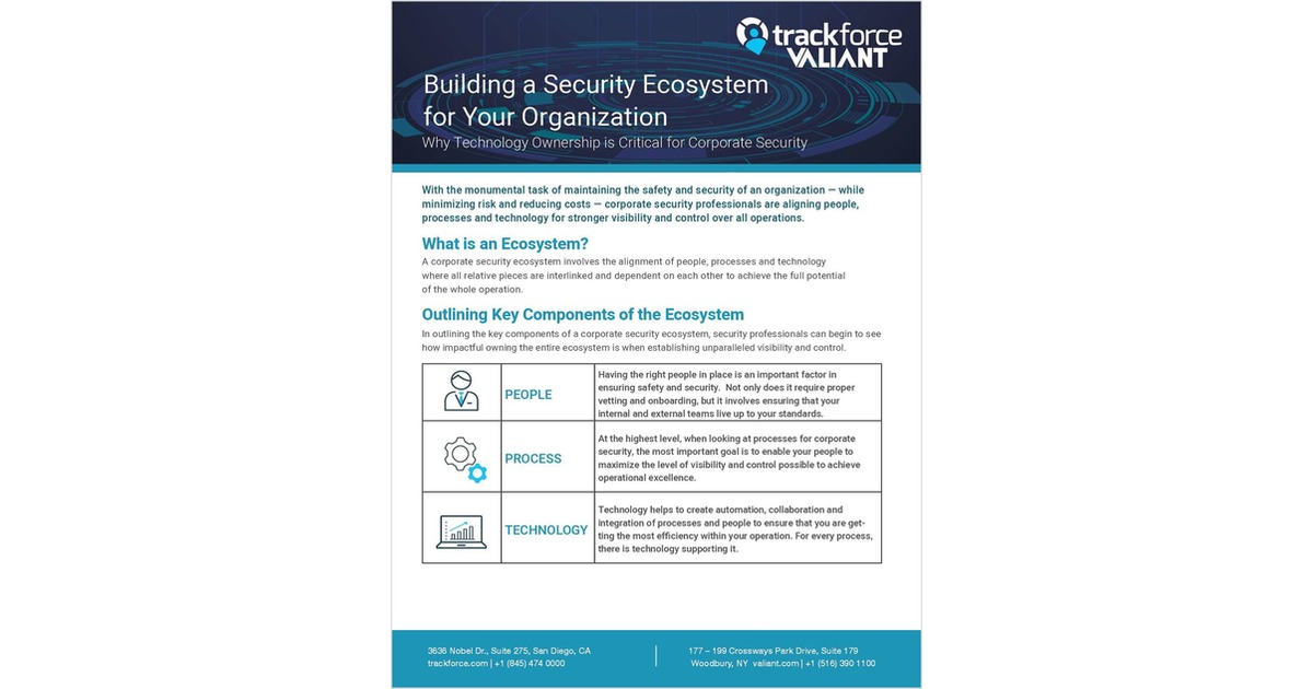 Building a Physical Security Ecosystem Free eGuide