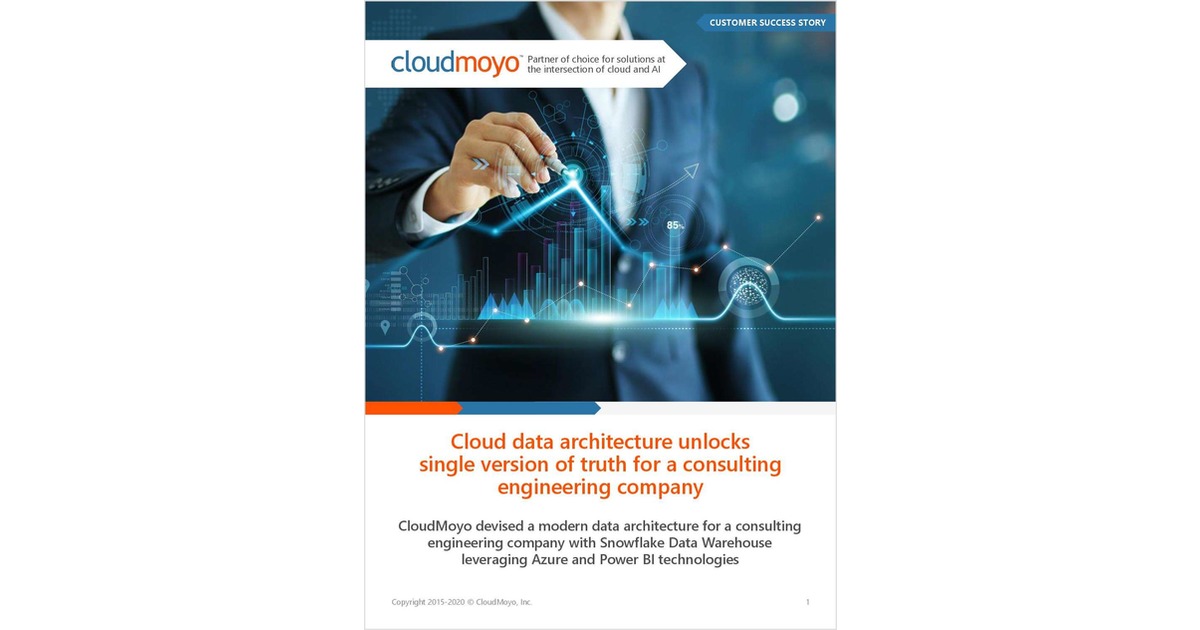 Cloud data architecture unlocks a single version of truth for a consulting engineering company ...