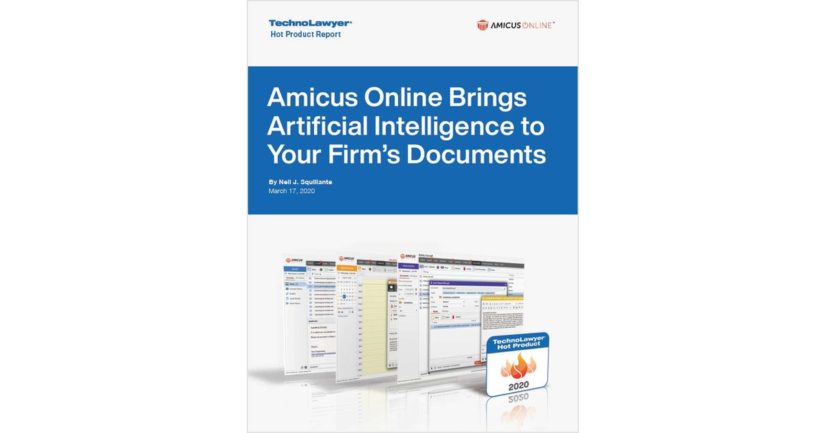 Amicus Online Brings Artificial Intelligence to Your Documents Free ...