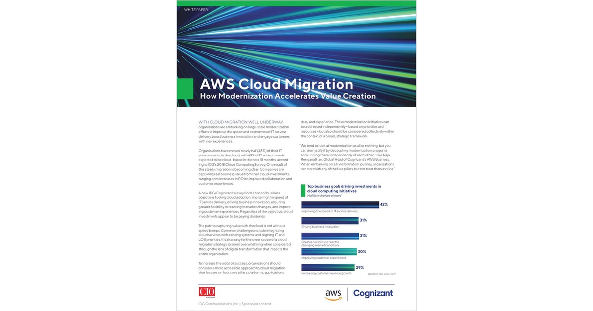 Accelerate Value Creation with Modernization Free White Paper