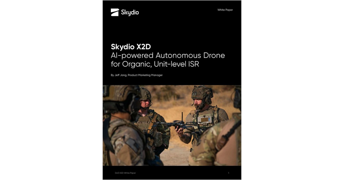 Skydio X2D: AI-powered Autonomous Drone for Organic, Unit-level ISR ...