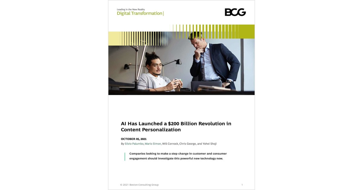 BCG Report: AI Has Launched a $200 Billion Revolution in Content ...