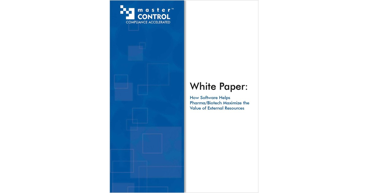 How Software Helps Pharma/Biotech Maximize the Value of External ...