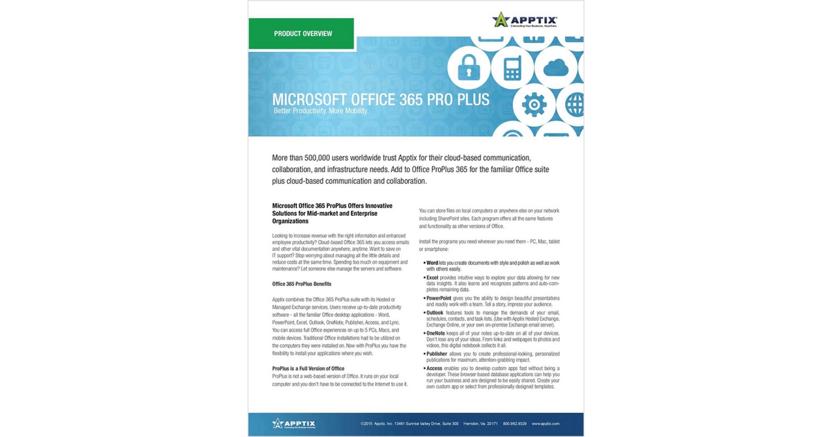 Microsoft Office 365 ProPlus Free Product Overview