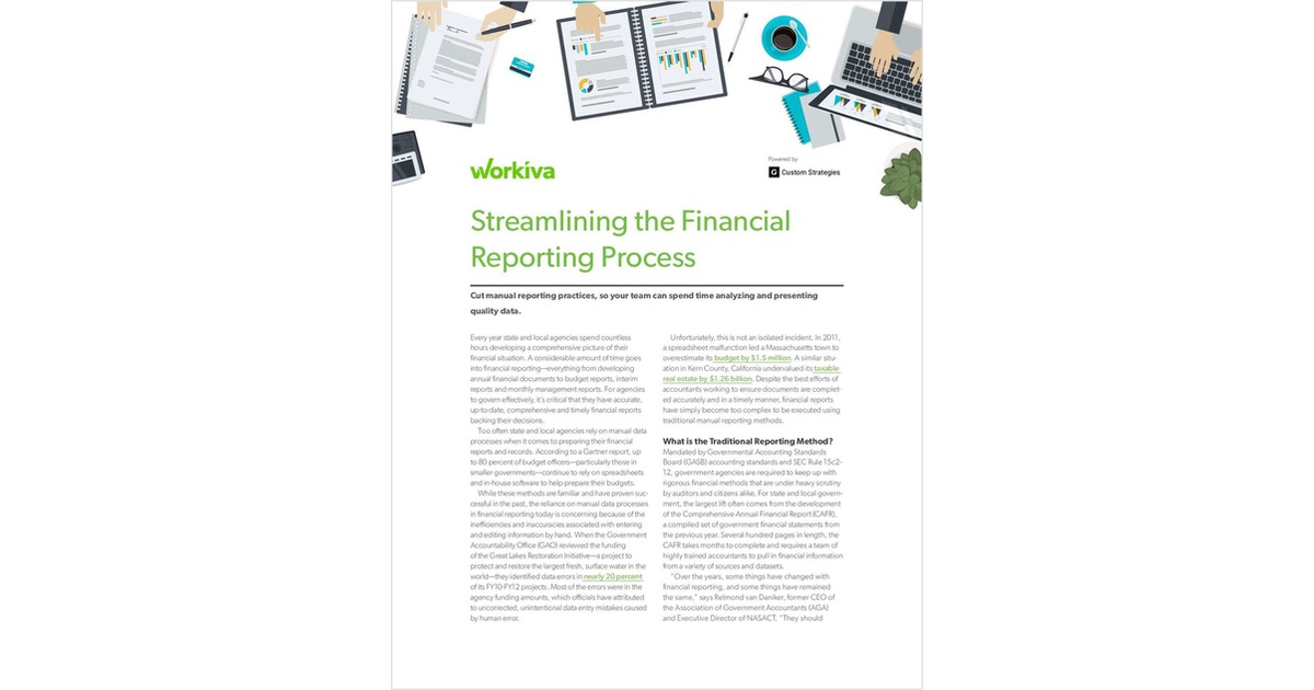 How to Streamline the Financial Reporting Process in Government, Free ...