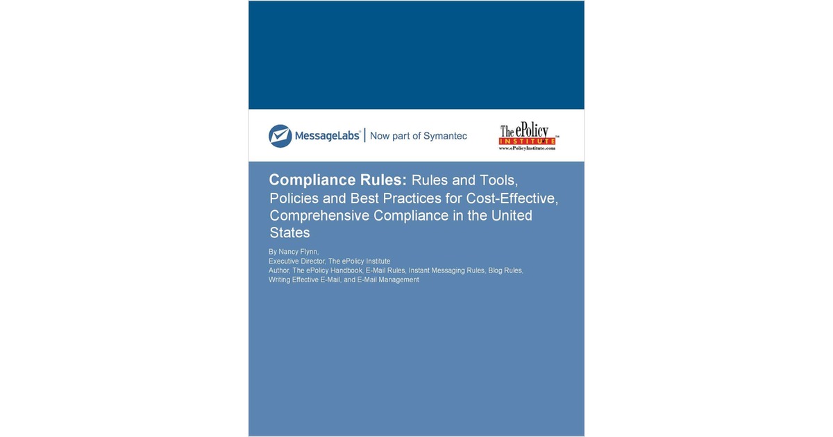 Compliance Rules: Best Practices for Cost-Effective, Comprehensive ...