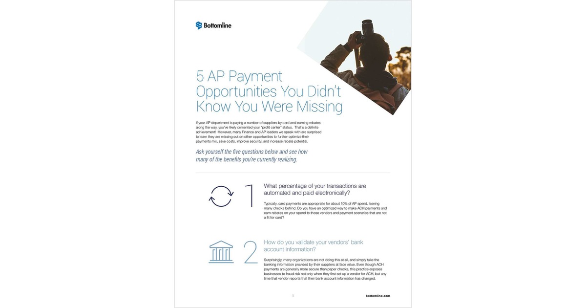 5 AP Payment Opportunities You Didn't Know You Were Missing Free Best ...