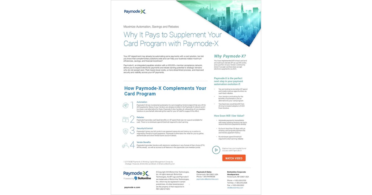 Why It Pays to Supplement Your Card Program with Paymode-X Free White Paper