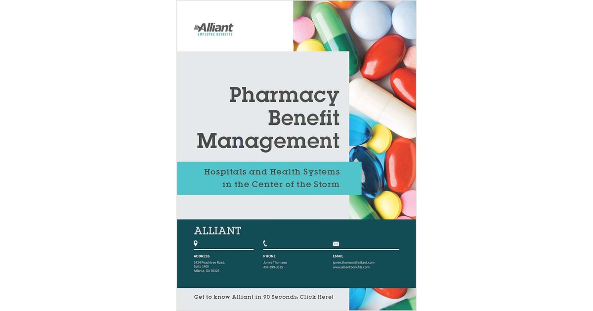 Pharmacy Benefit Management: Hospitals and Health Systems in the Center ...