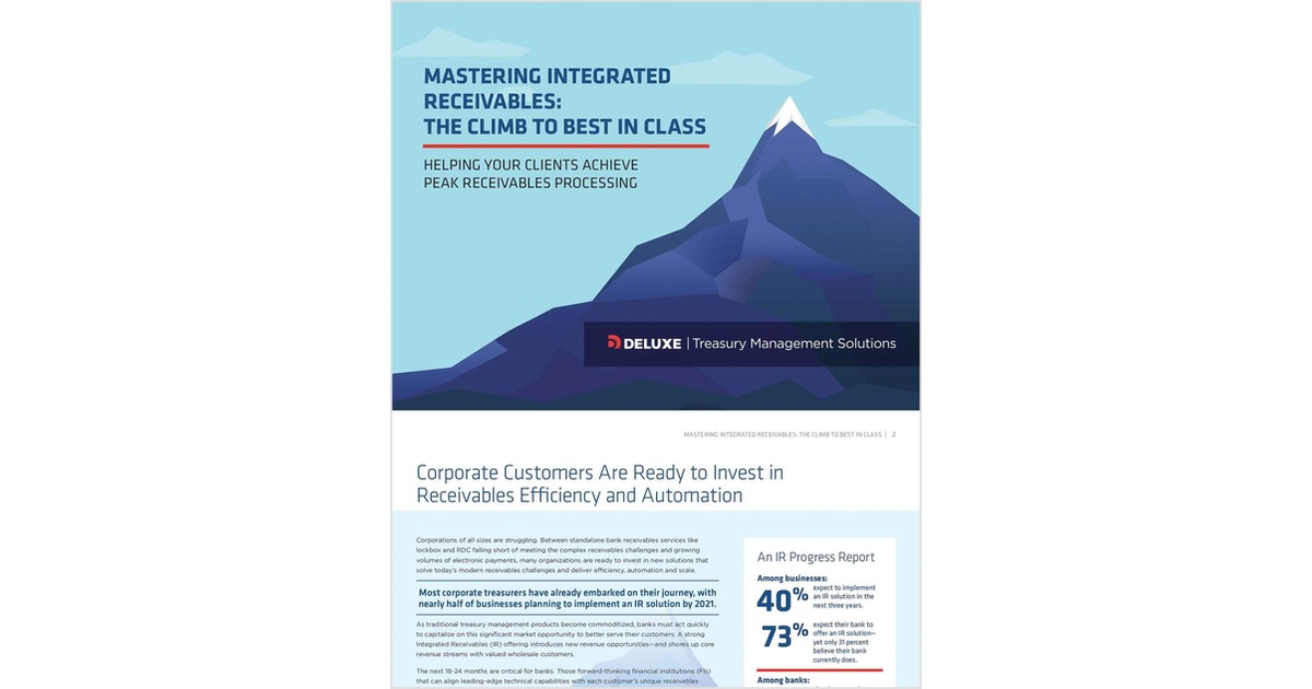 Mastering Integrated Receivables: The Climb to Best in Class Free eBook