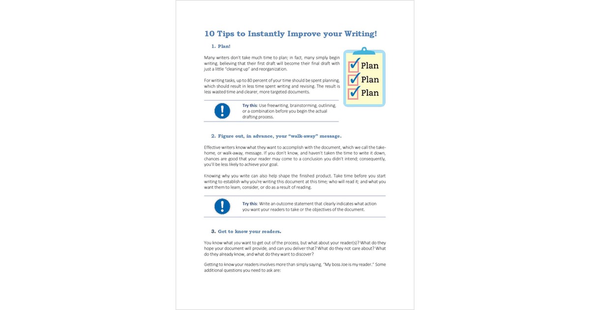 10 Tips to Instantly Improve your Writing! Free Tips and Tricks Guide
