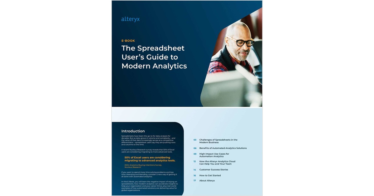 Spreadsheet User's Guide to Modern Analytics Free eBook