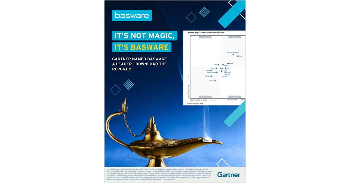 Gartner Magic Quadrant for Procure-to-Pay Suites, Free Basware Inc ...