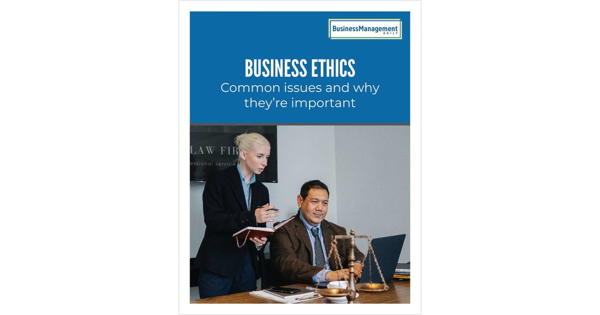 Business Ethics: Common issues and why they're important Free Report