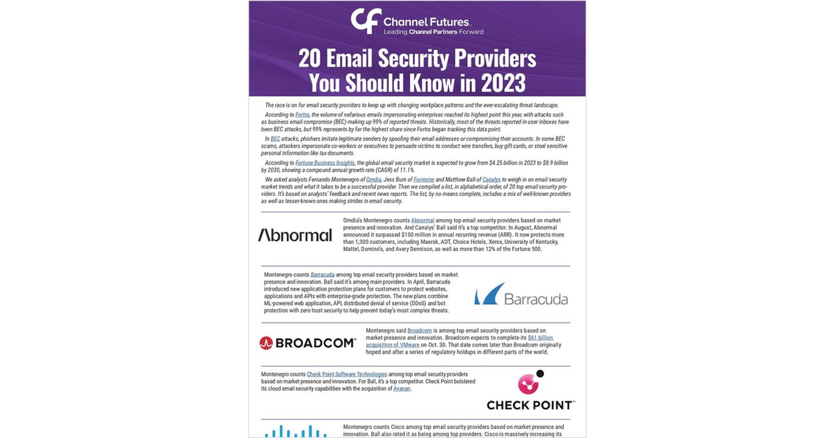 The Top 20 Email Security Providers to Know in 2023, Free Channel ...