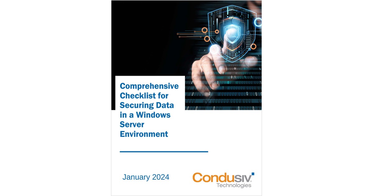 Comprehensive Checklist for Securing Data in a Windows Server ...
