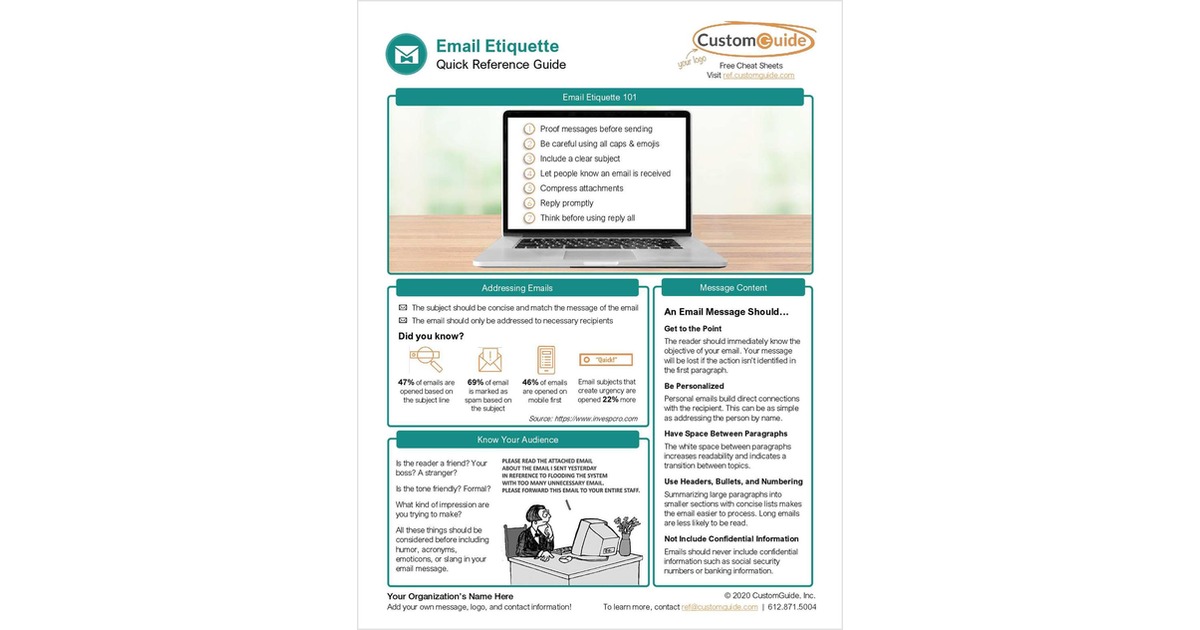 Email Etiquette Quick Reference Guide Free Tips and Tricks Guide