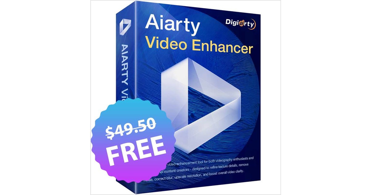 Aiarty Video Enhancer for PC & Mac ($49.5 Value) Free for a Limited ...