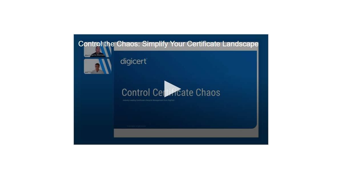 Control the Chaos: Simplify Your Certificate Landscape Free On-Demand ...