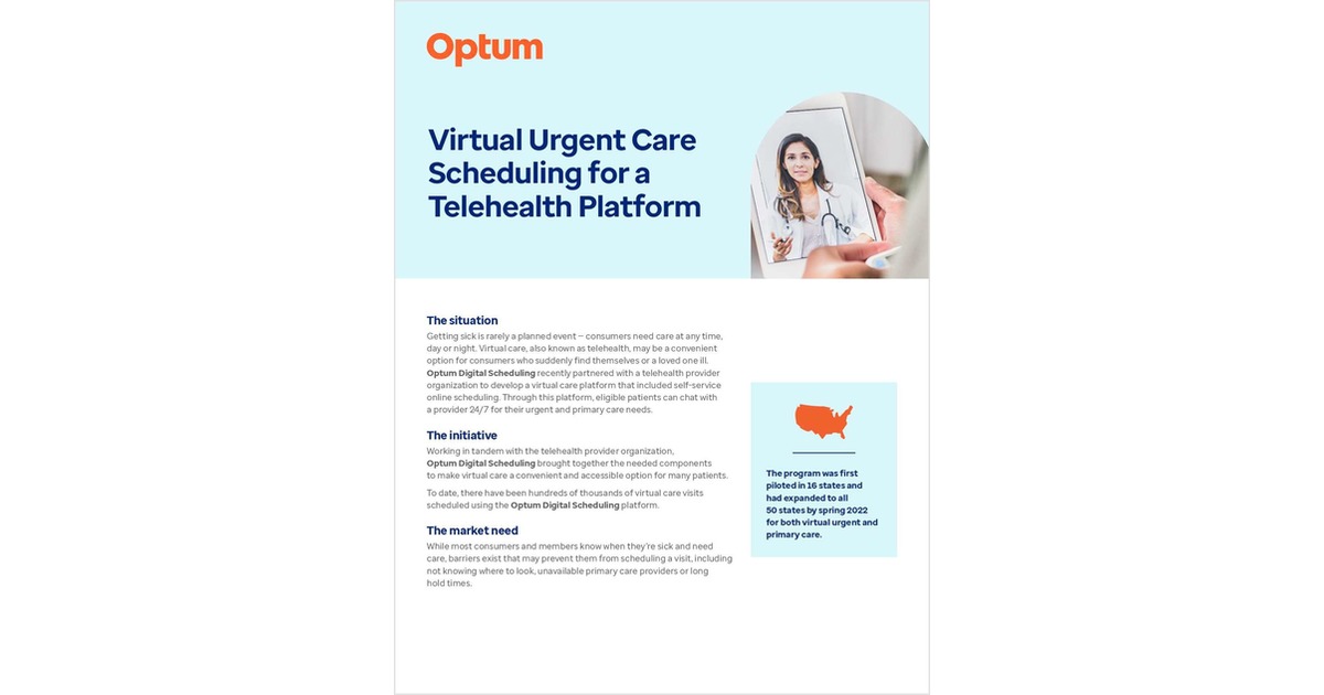 Virtual Urgent Care Scheduling for a Telehealth Platform, Free DocASAP ...