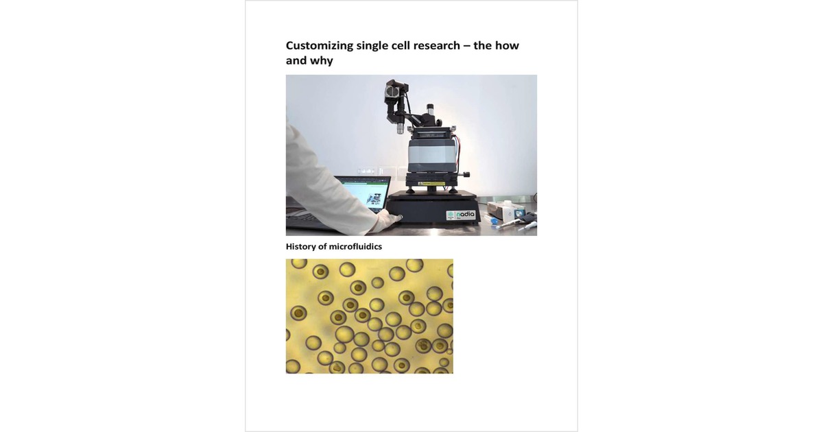 Customizing Single Cell Research -- The How and Why, Free Dolomite Bio ...