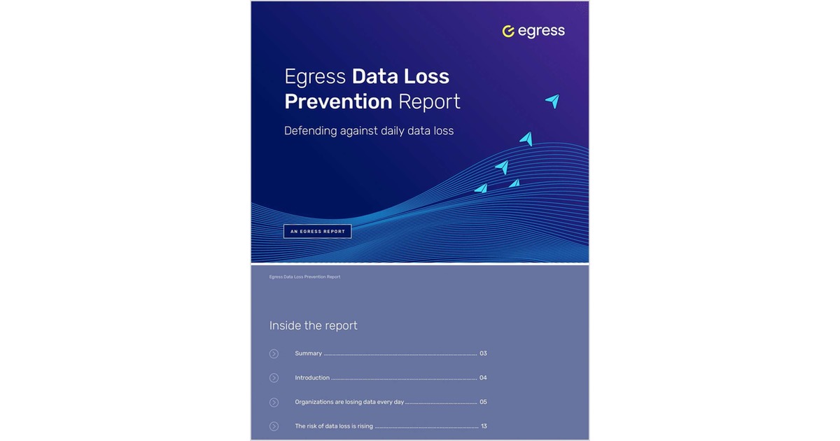 Data Loss Prevention Report, Free Egress Research Report