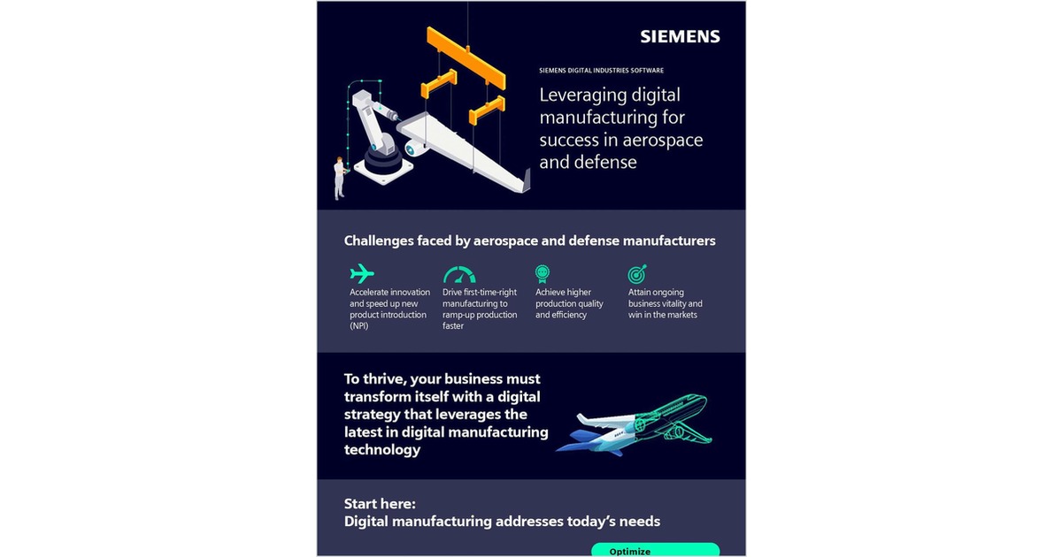 Leveraging Digital Manufacturing for Success in Aerospace and Defense ...