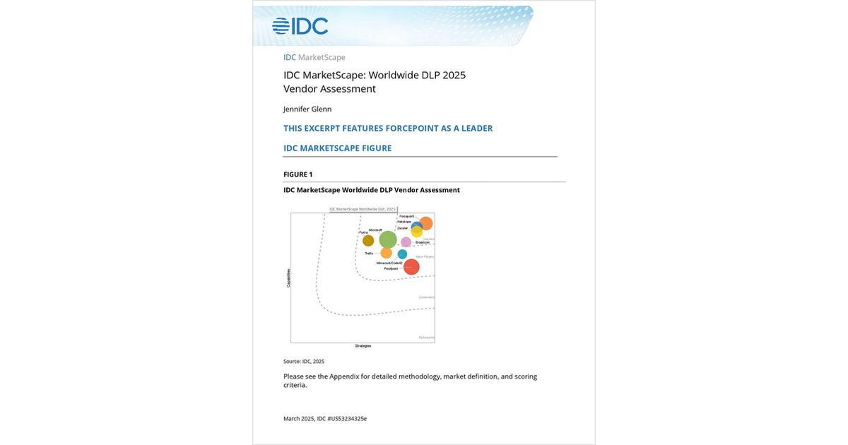 IDC MarketScape: A Worldwide DLP 2025 Vendor Assessment Free Analyst Report