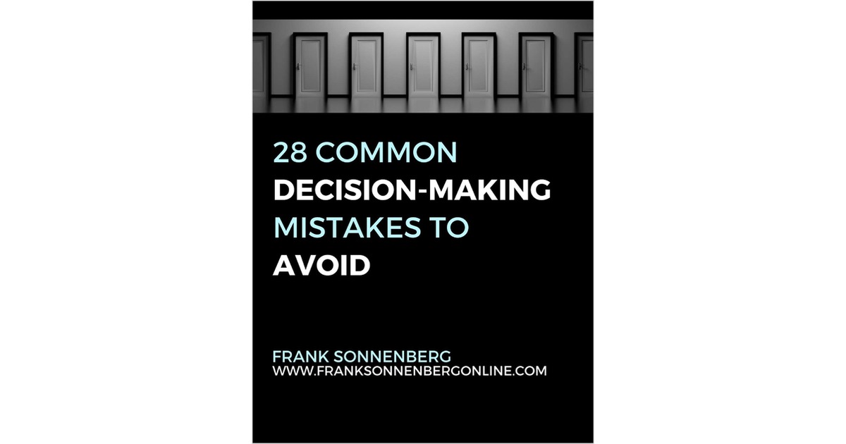 28 Common Decision-Making Mistakes to Avoid Free Cheat Sheet