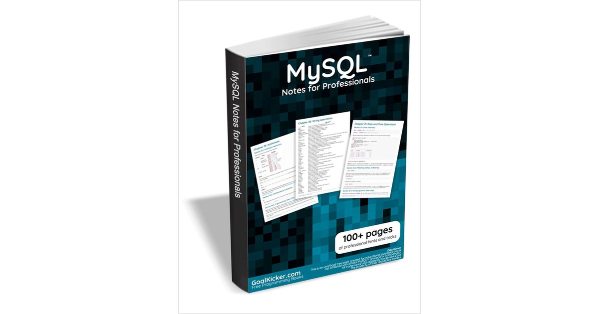 MySQL Notes for Professionals Free eBook