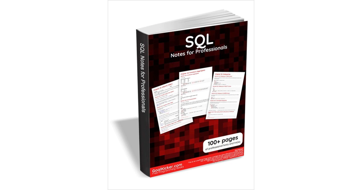 SQL Notes for Professionals Free eBook