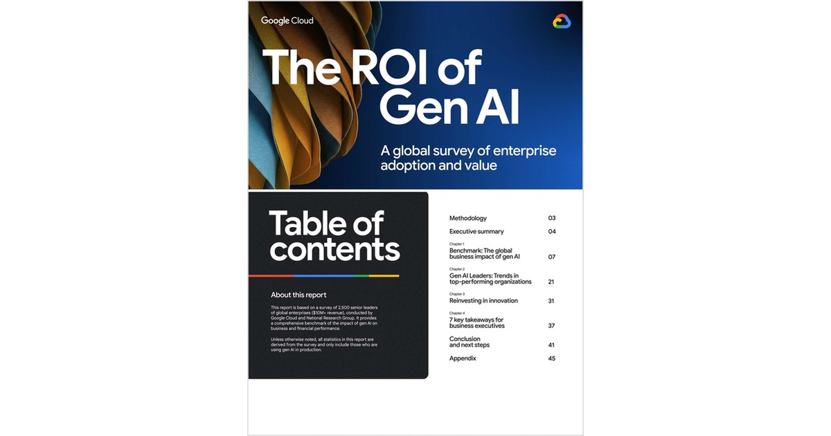 The ROI of Generative AI Free Research Report