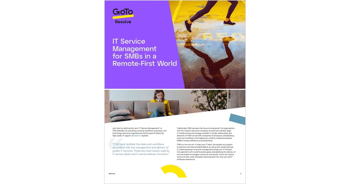 IT Service Management for SMBs in a Remote-First World Free eBook