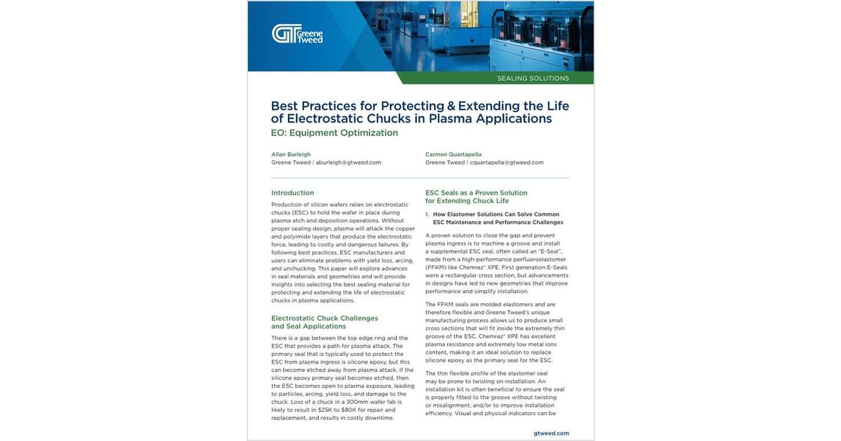 Best Practices for Protecting & Extending the Life of Electrostatic ...