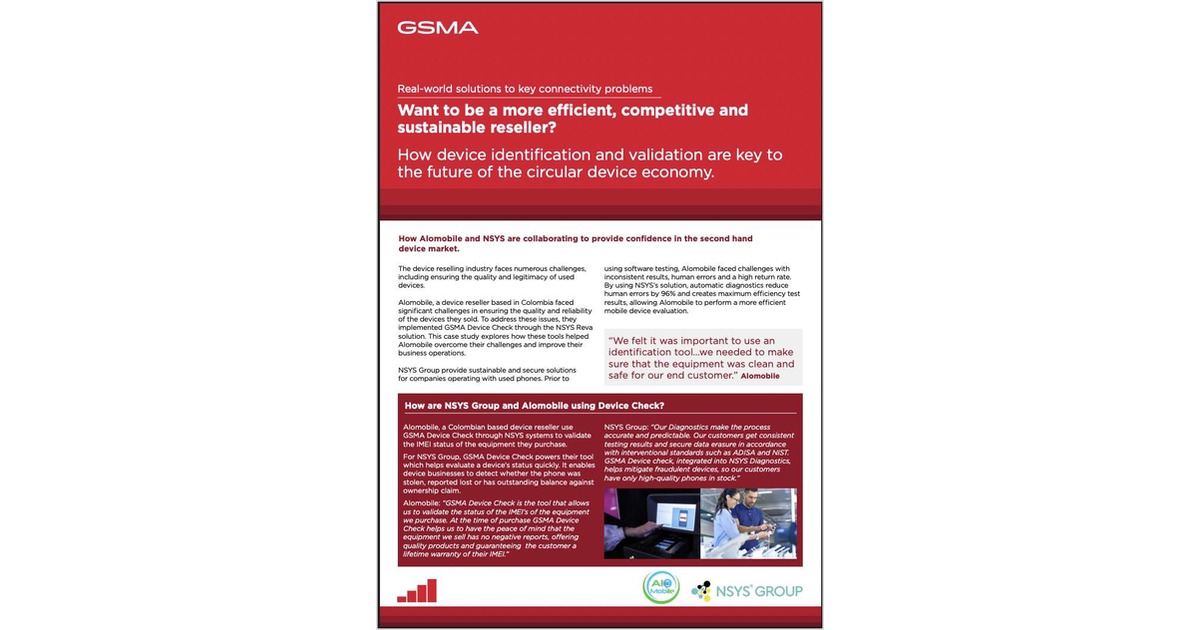 GSMA Device Check Case Study, Free GSMA Case Study