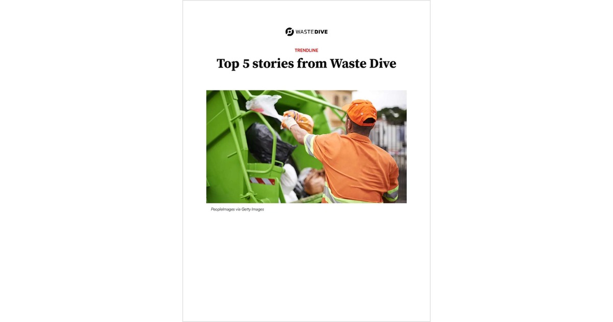 Top 5 stories from Waste Dive Free Report