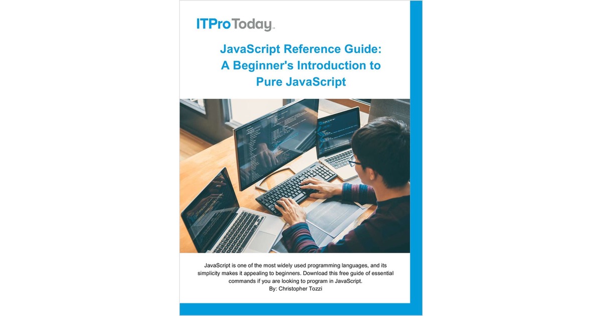 JavaScript Reference Guide: A Beginner's Introduction to Pure JavaScript Free Cheat Sheet