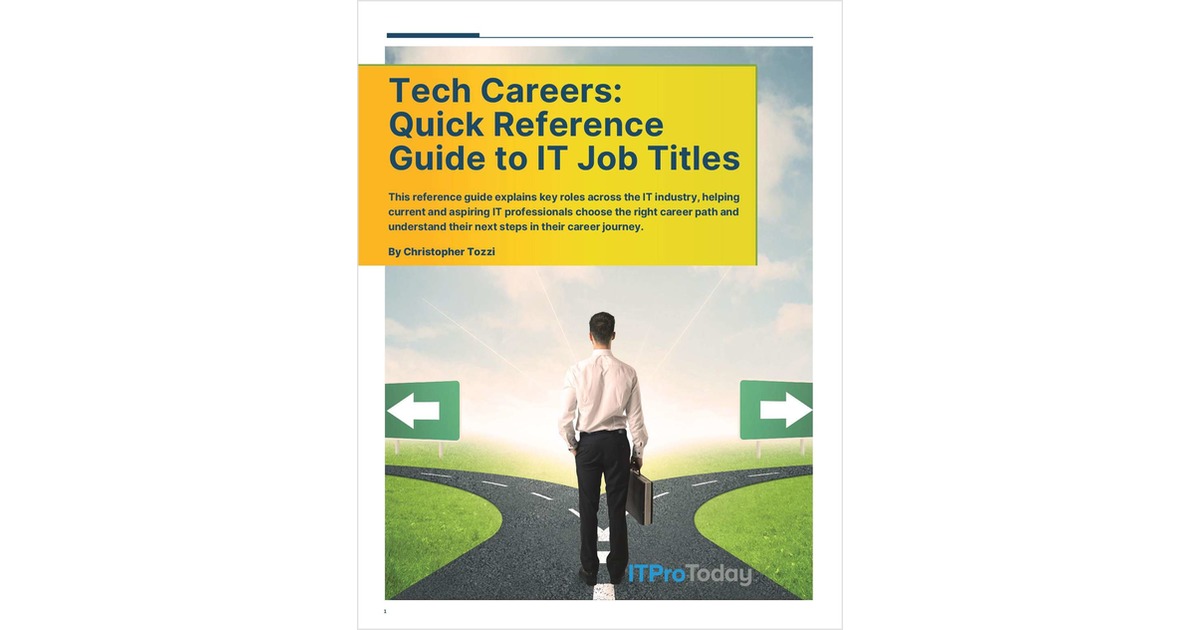 Tech Careers: Quick Reference Guide to IT Job Titles Free Guide
