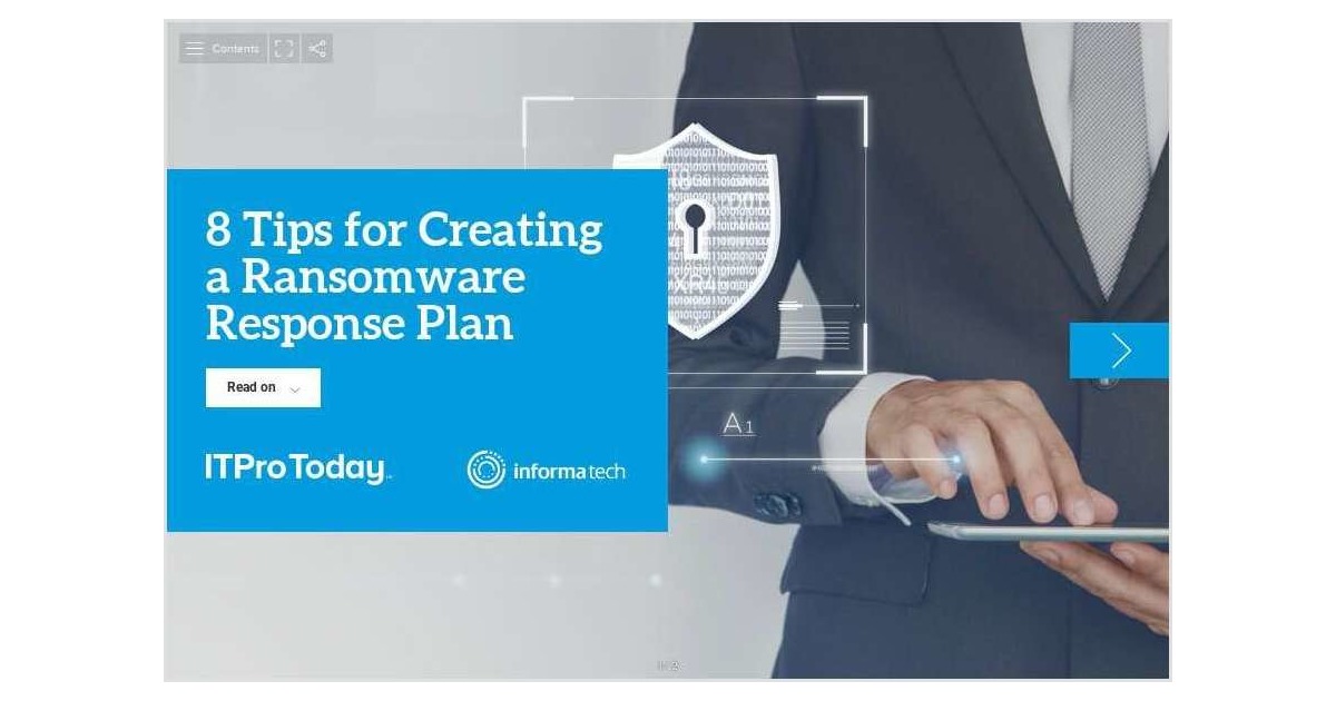 8 Tips for Creating a Ransomware Response Plan Free eBook
