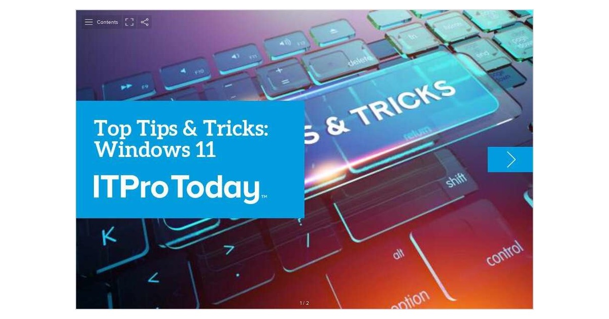 Top Tips and Tricks: Windows 11 Free eBook