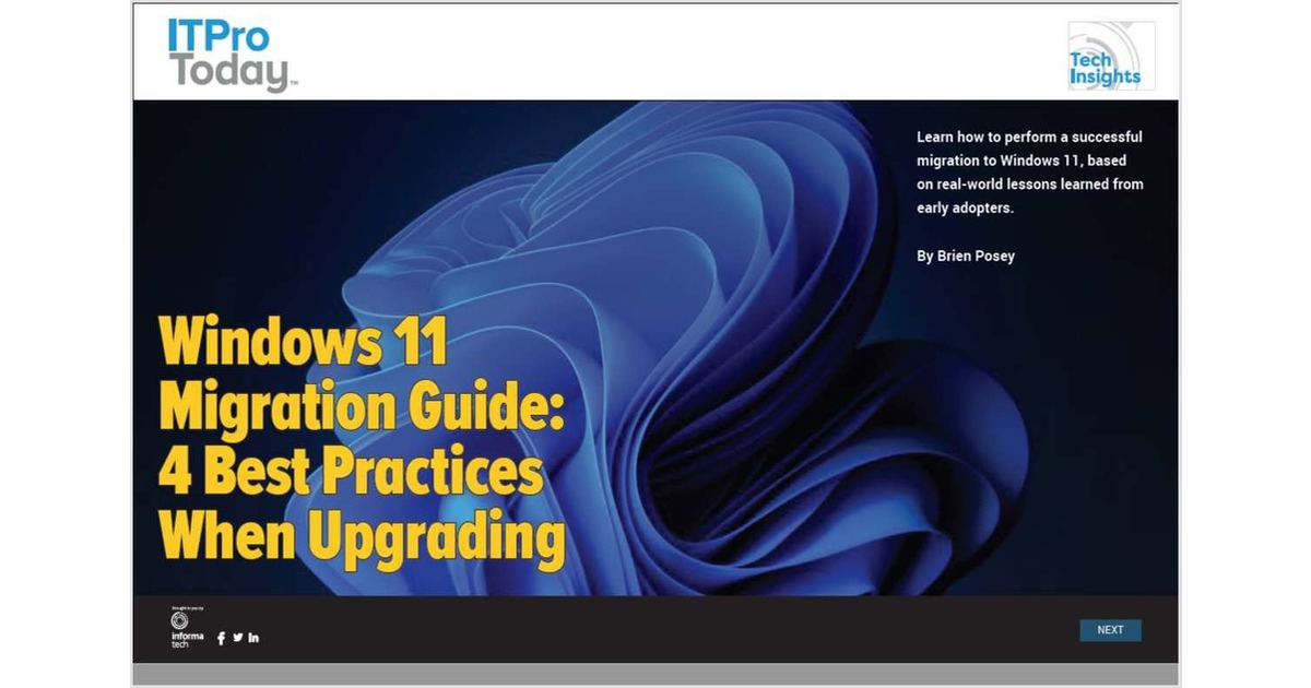 Windows 11 Migration Guide: 4 Best Practices When Upgrading, Free ITPro ...