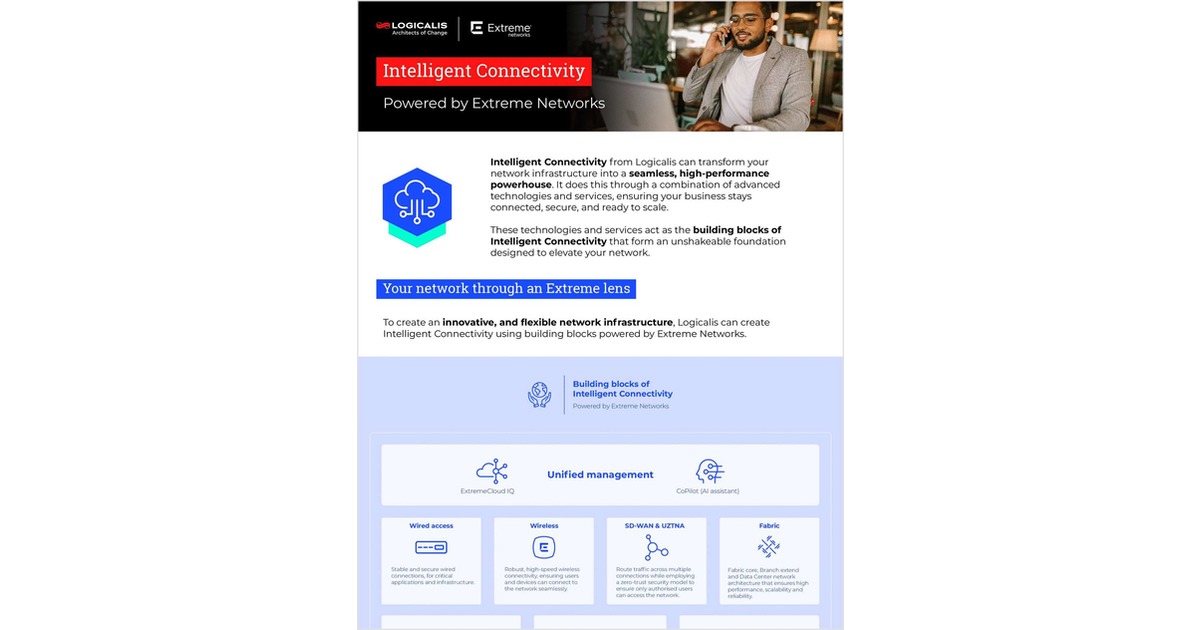 Intelligent Connectivity Powered by Extreme Networks Free Infographic