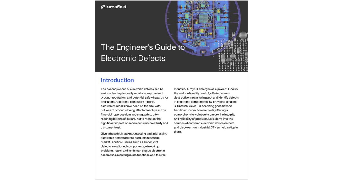 The Engineers Guide to Electronics Defects, Free Lumafield Guide
