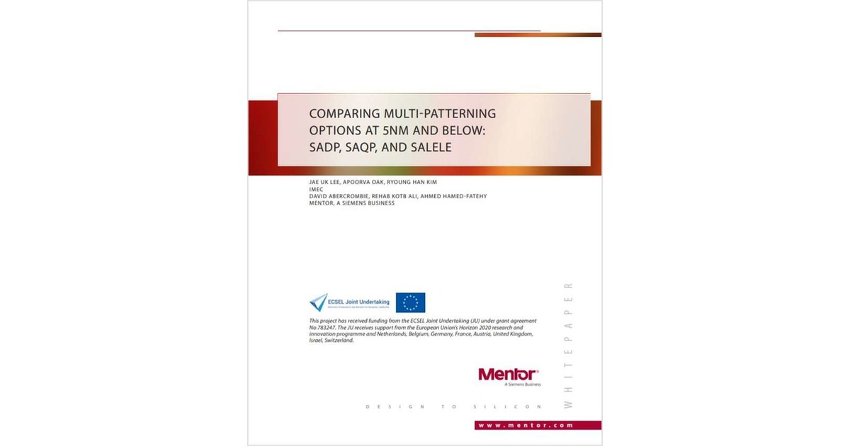 Comparing Multi-Patterning at 5nm: SADP, SAQP, and SALELE, Free ...