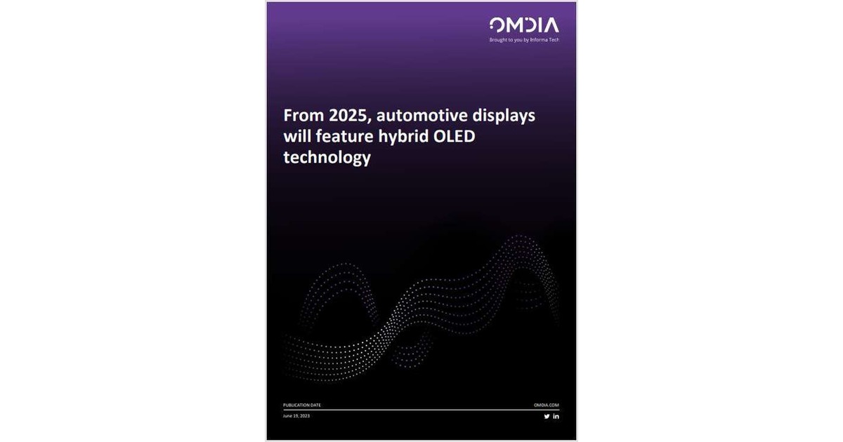 From 2025 automotive displays will feature hybrid OLED technology Free Blog